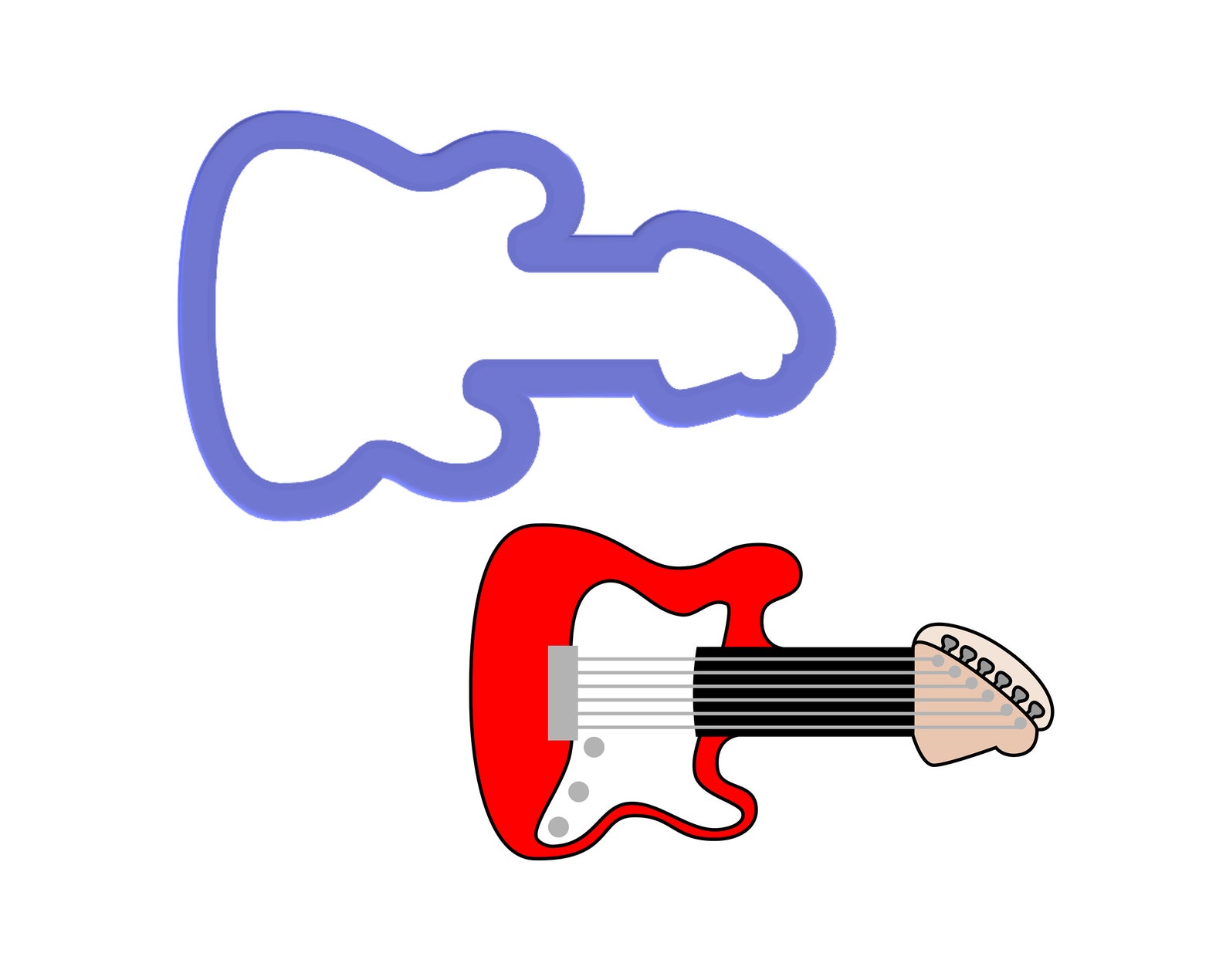 Electric Guitar Cookie Cutter - Etsy