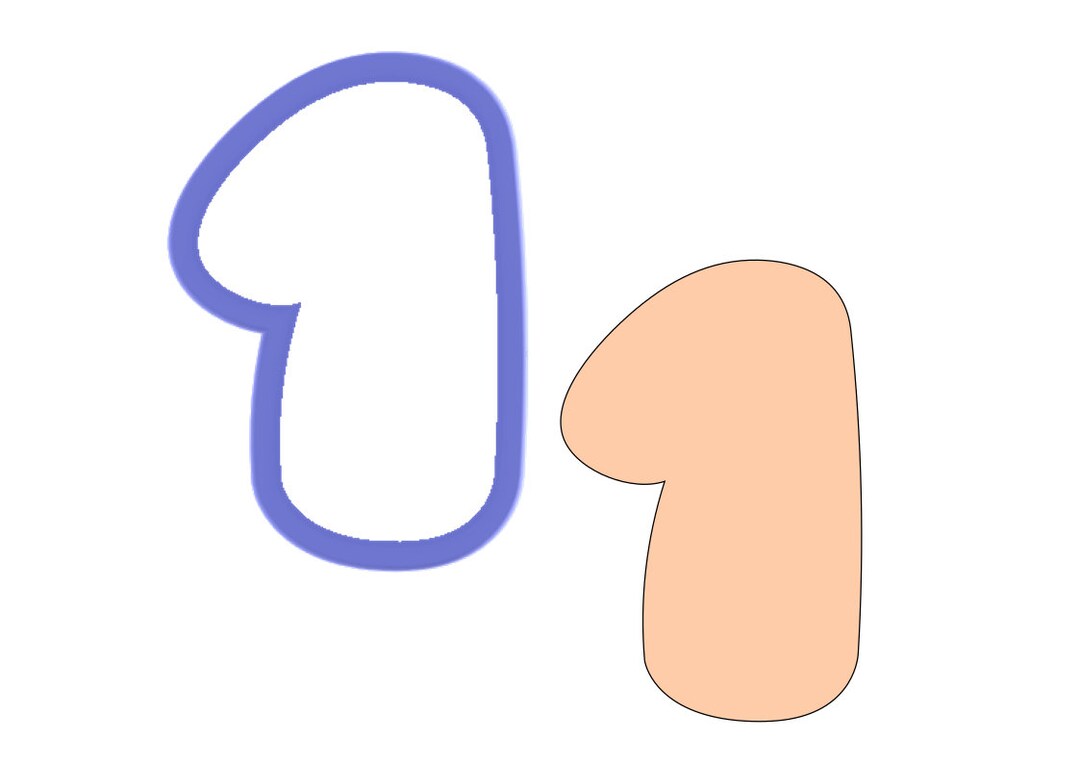 Chubby Number 1 Cookie Cutter - Etsy