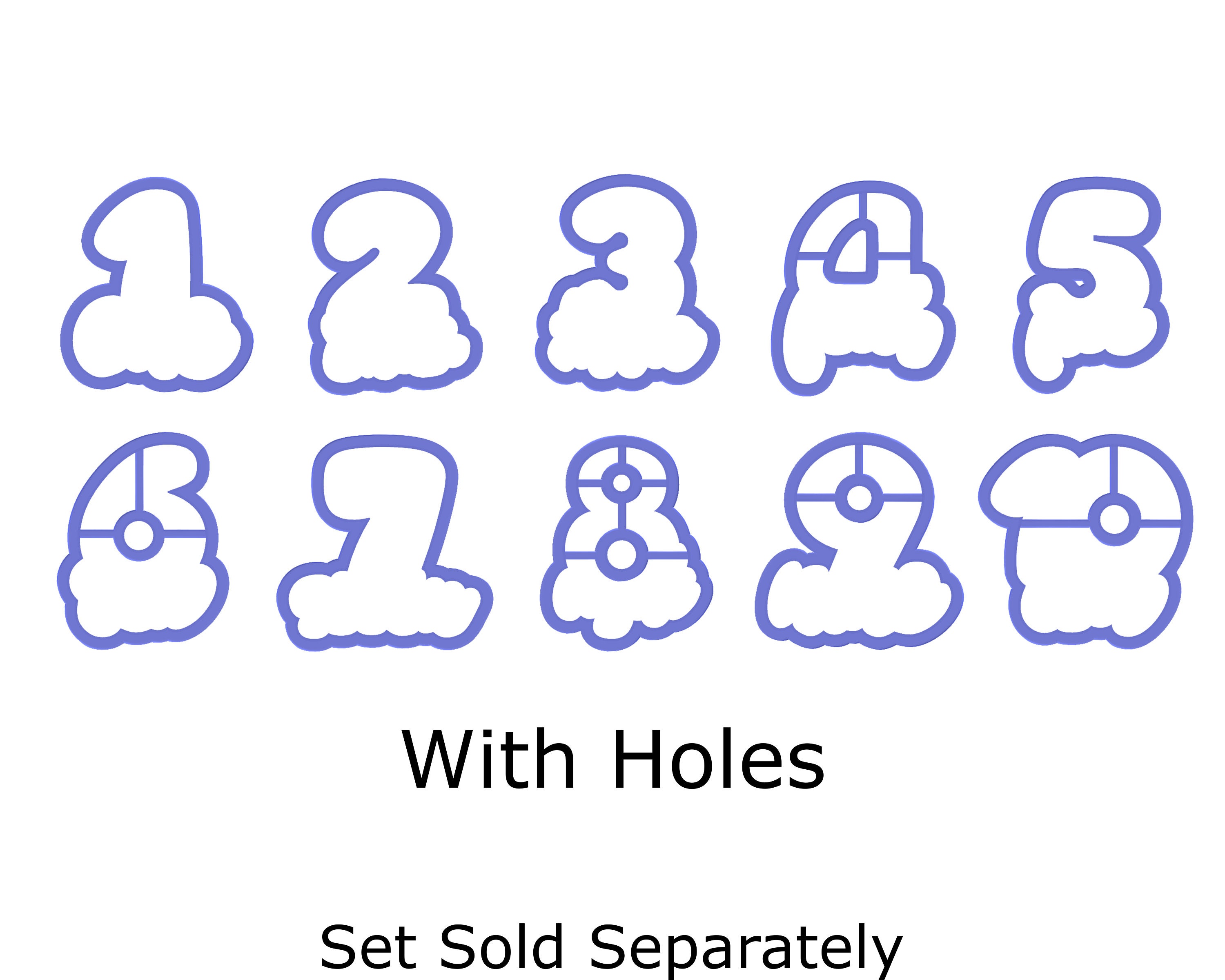 Chubby Number 6 With Script Outline Cookie Cutter | Etsy