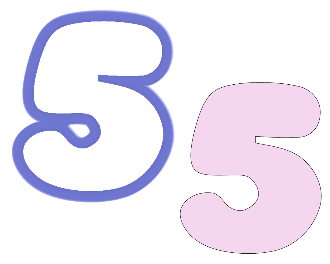 Chubby Number 5 Cookie Cutter - Etsy