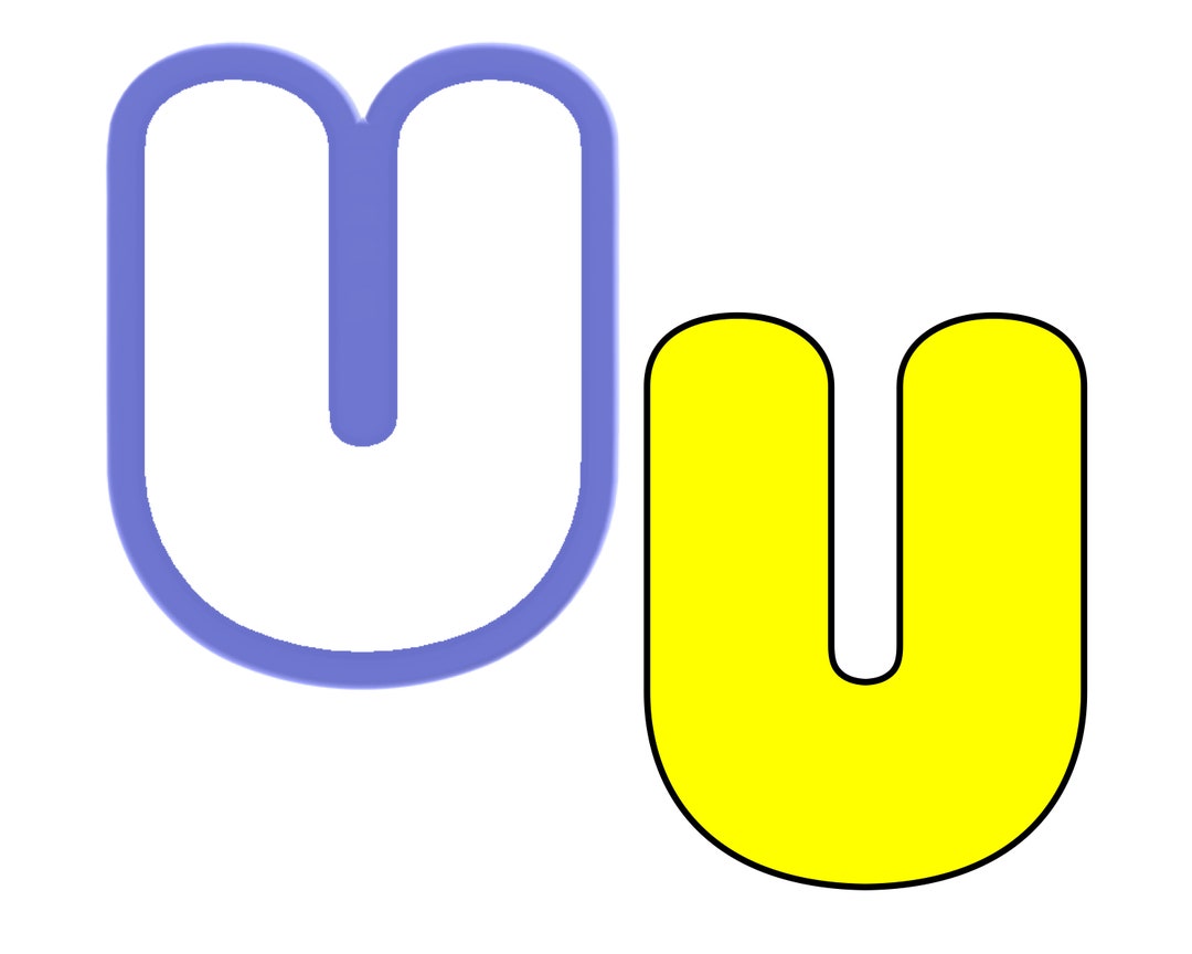 Chubby Uppercase U Cookie Cutter - Etsy
