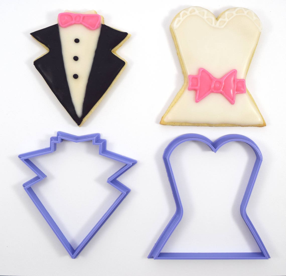 Tux and Dress Bust Cookie Cutter Set or Individual Cutters - Etsy