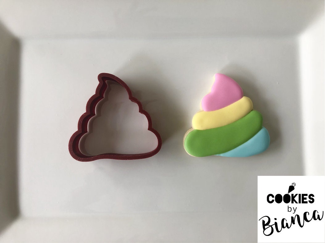 Unicorn Poop Whipped Cream Poop Cookie Cutter - Etsy