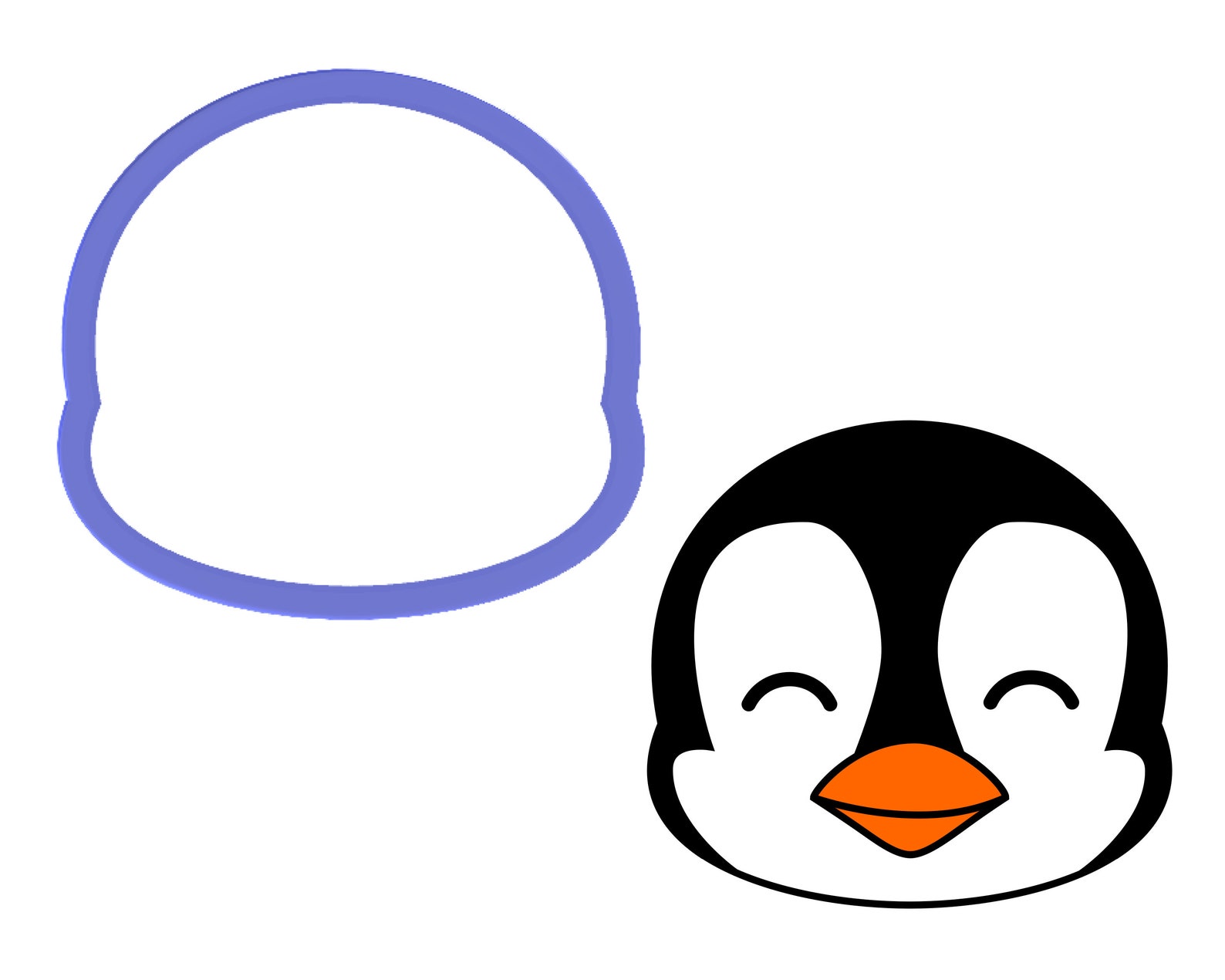 Penguin Face Cookie Cutter - Etsy