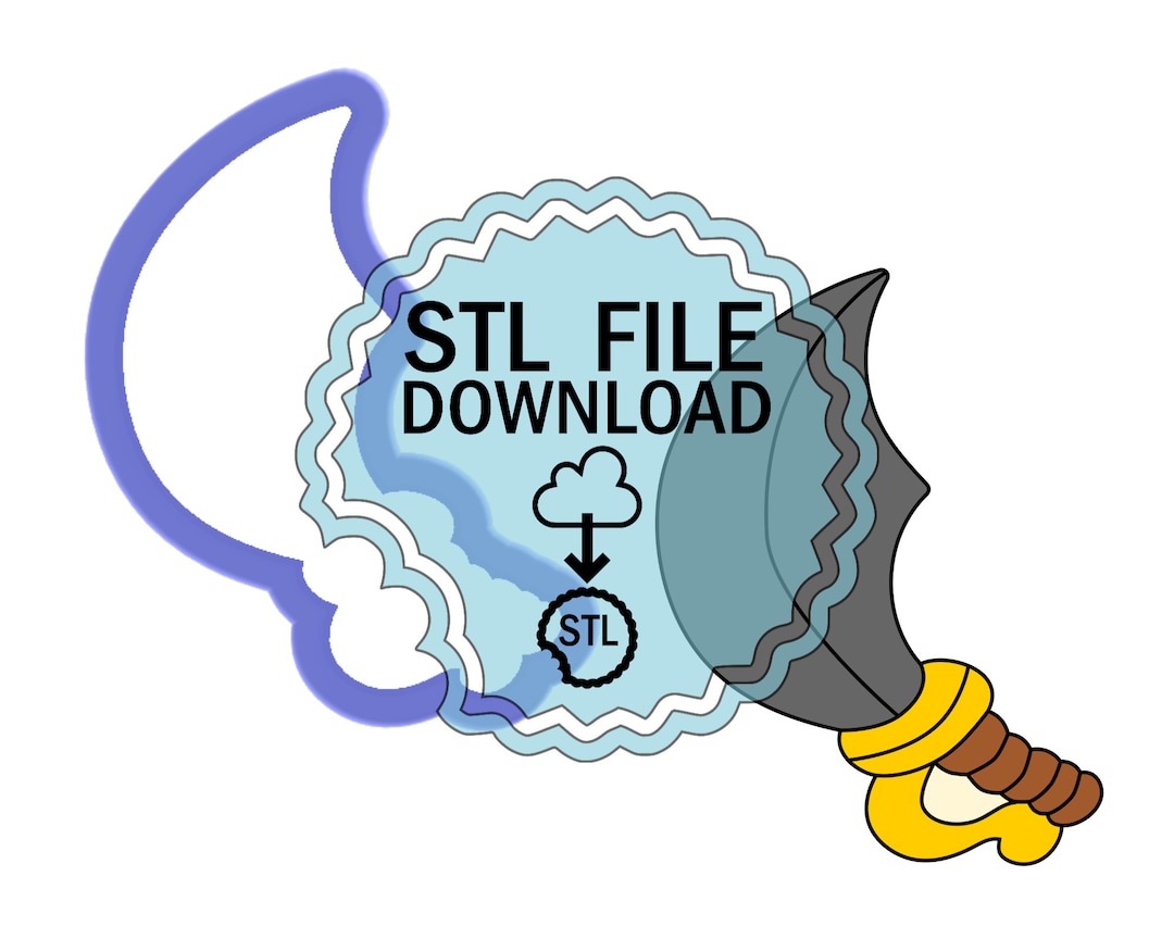 STL Digital Download Cookie Cutter - Pirate Sword - Etsy
