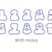 Chubby Numbers 1-10 With Script Outline Cookie Cutter Set - Etsy