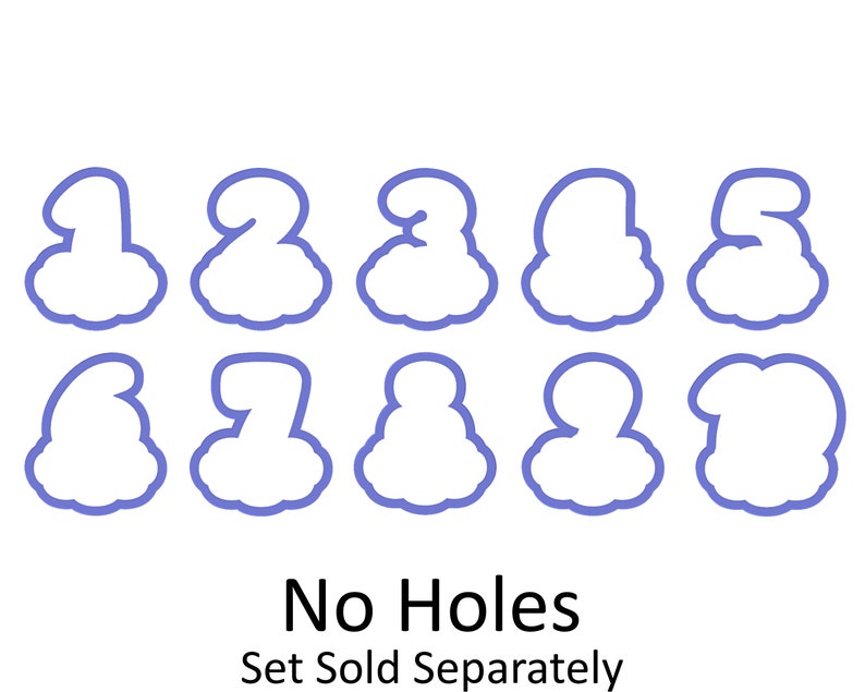 Chubby Number 3 With Cloud Cookie Cutter - Etsy