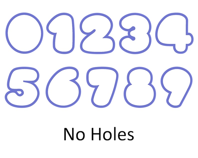 Chubby Numbers 0-9 Cookie Cutter Set - Etsy