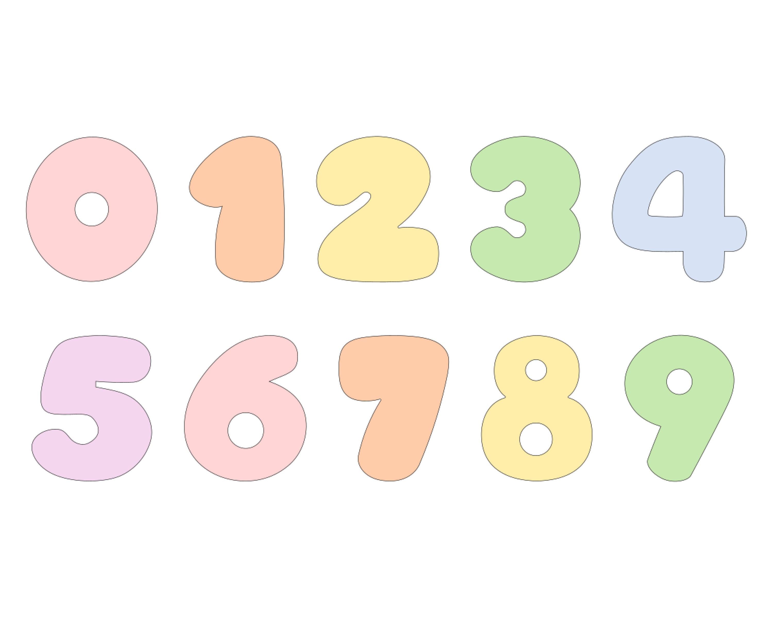 Chubby Numbers 0-9 Cookie Cutter Set - Etsy