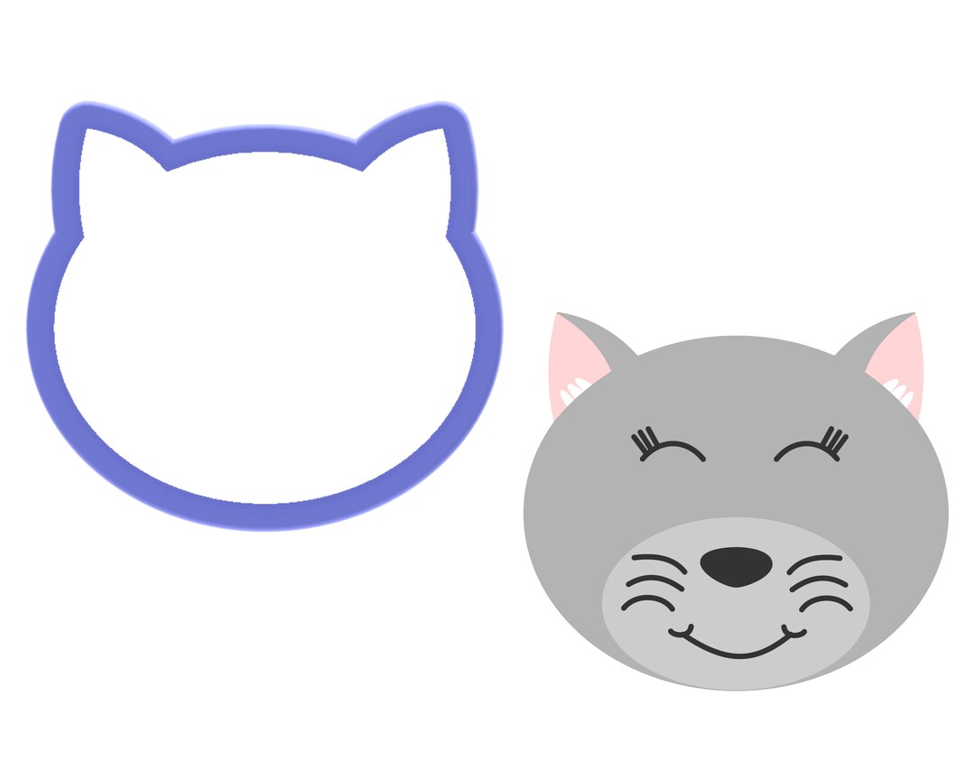 Cat Face Cookie Cutter - Etsy