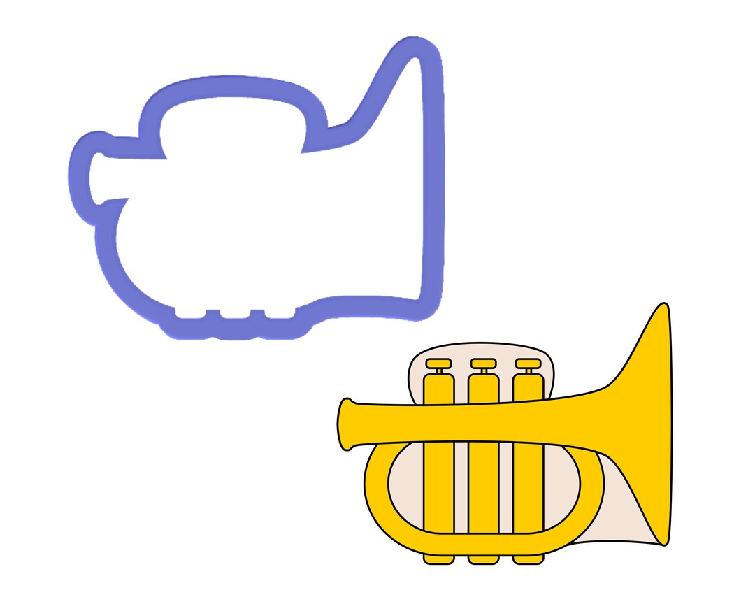 Trumpet Cookie Cutter - Etsy