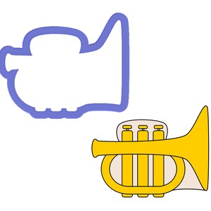 Trumpet Cookie Cutter - Etsy