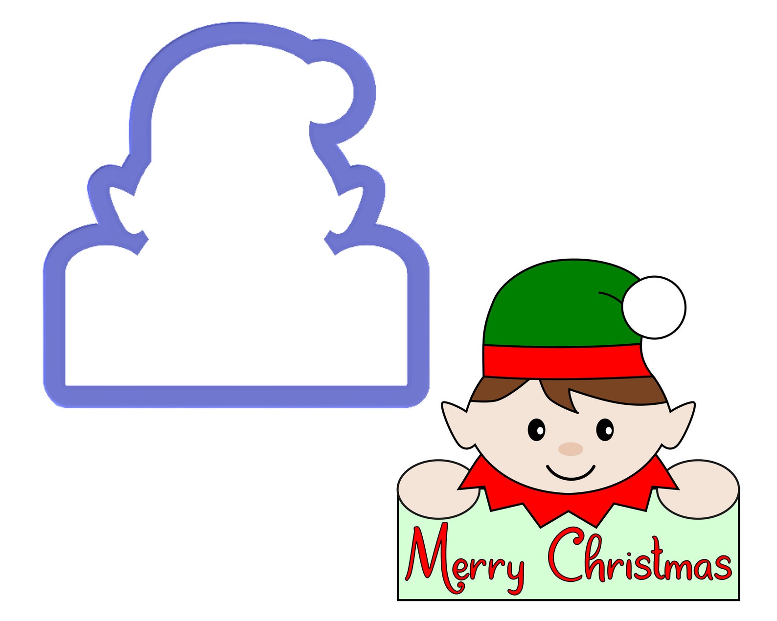 Elf Plaque Cookie Cutter - Etsy