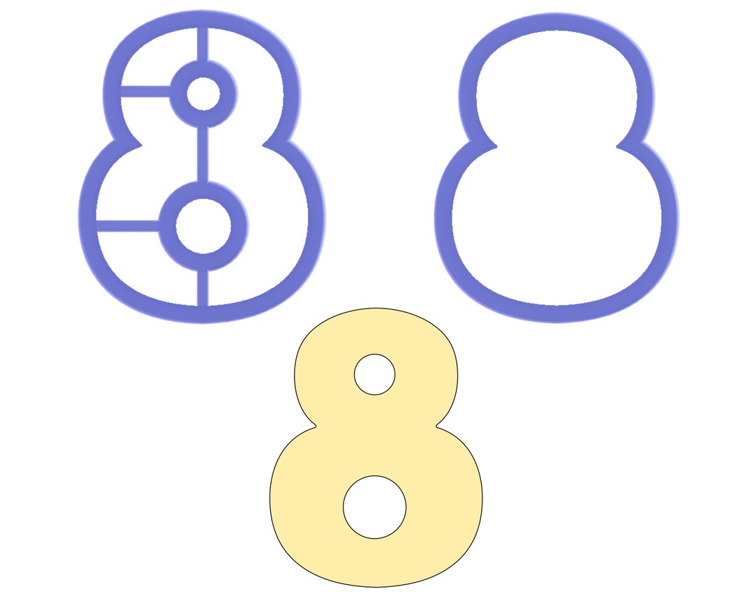 Chubby Number 8 Cookie Cutter - Etsy
