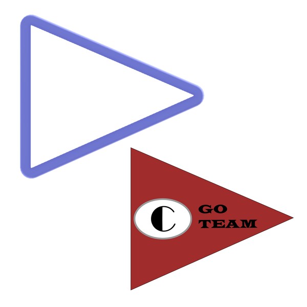 College Triangle Flag - Etsy