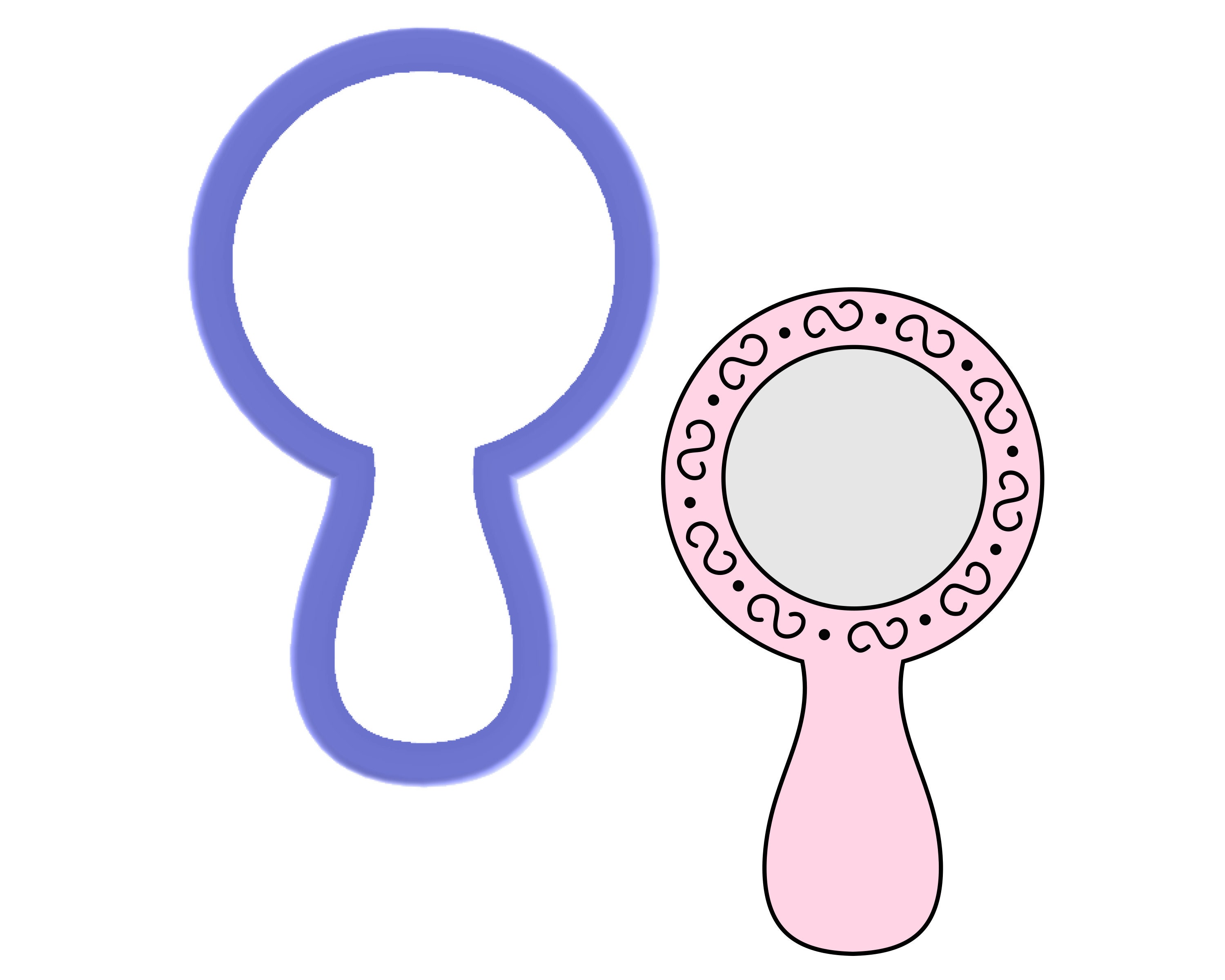 Hand Mirror Cookie Cutter | Etsy