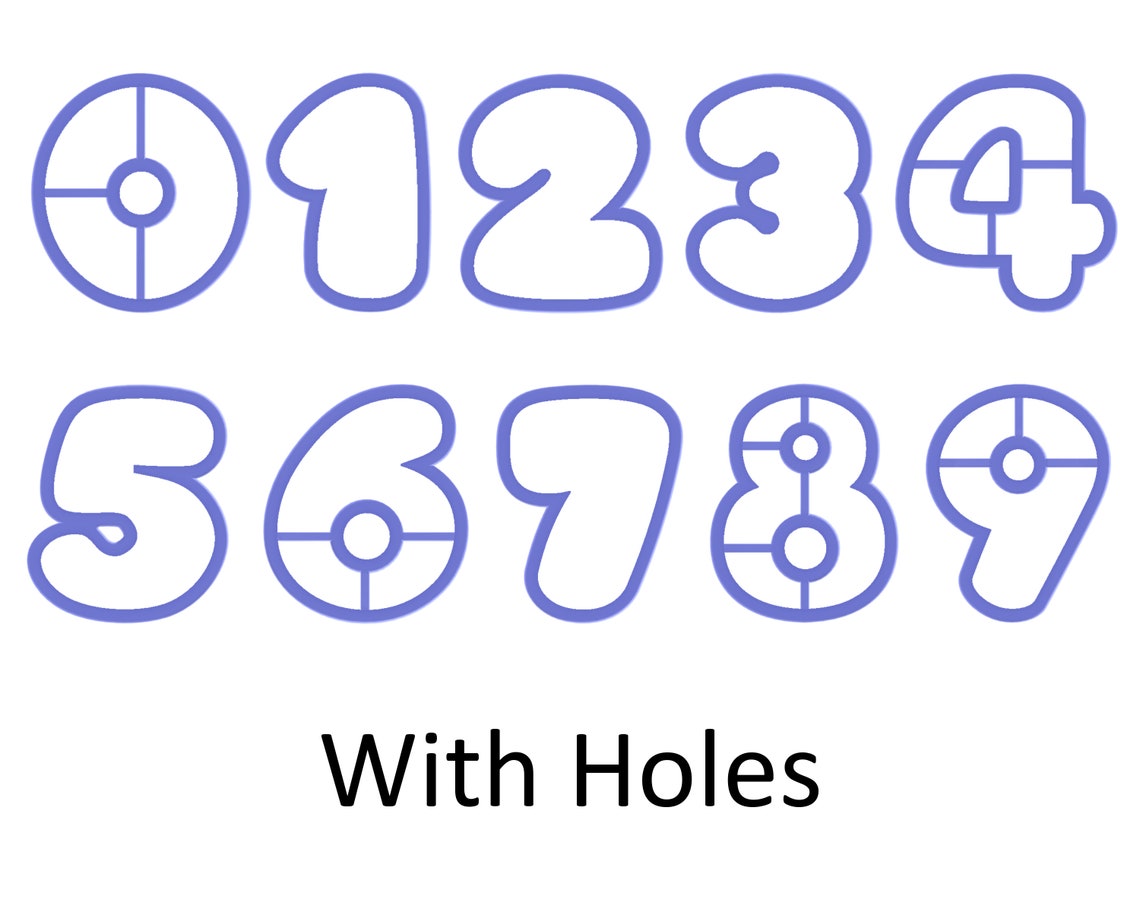 Chubby Numbers 0-9 Cookie Cutter Set - Etsy