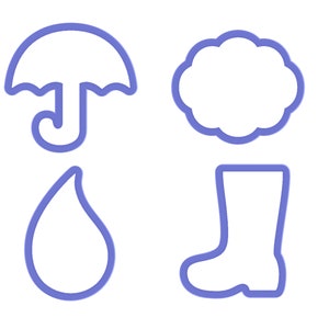 Rainy Day Cookie Cutter Set - Etsy