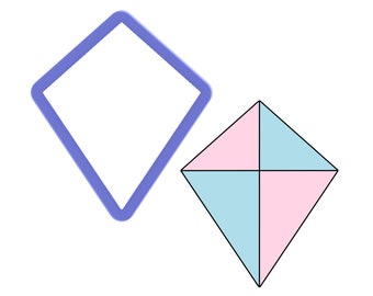 Whimsical Kite Cookie Cutter & Fondant Cutter guideline - Etsy