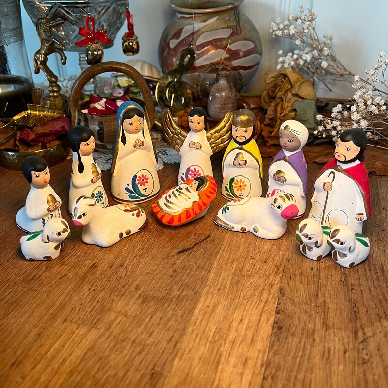 Pottery Nativity Set - Etsy