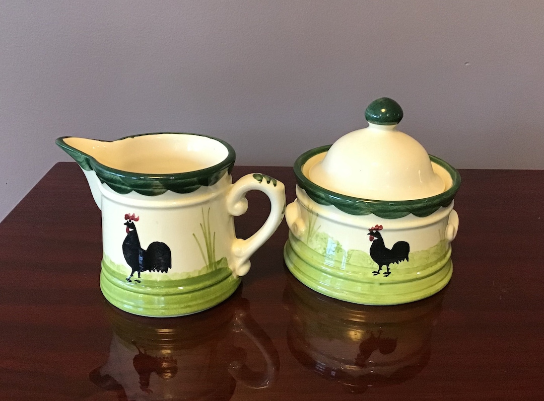 Zell Am Hammersbach Hahn Und Henne Rooster and Hen Hand Painted Creamer ...