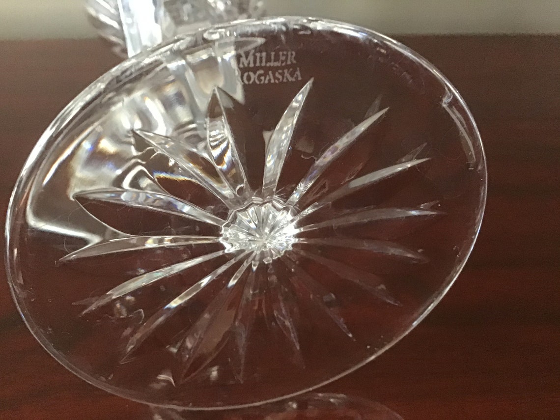 Miller Rogaska Infinity Crystal Wine Glasses or Goblets With Platinum ...