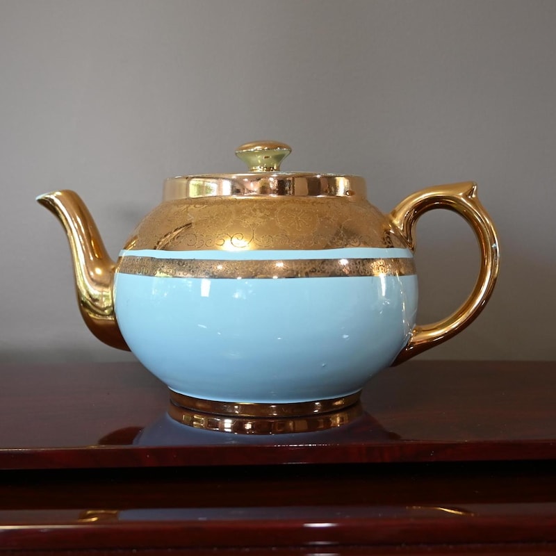 Light Blue English Teapot - Etsy