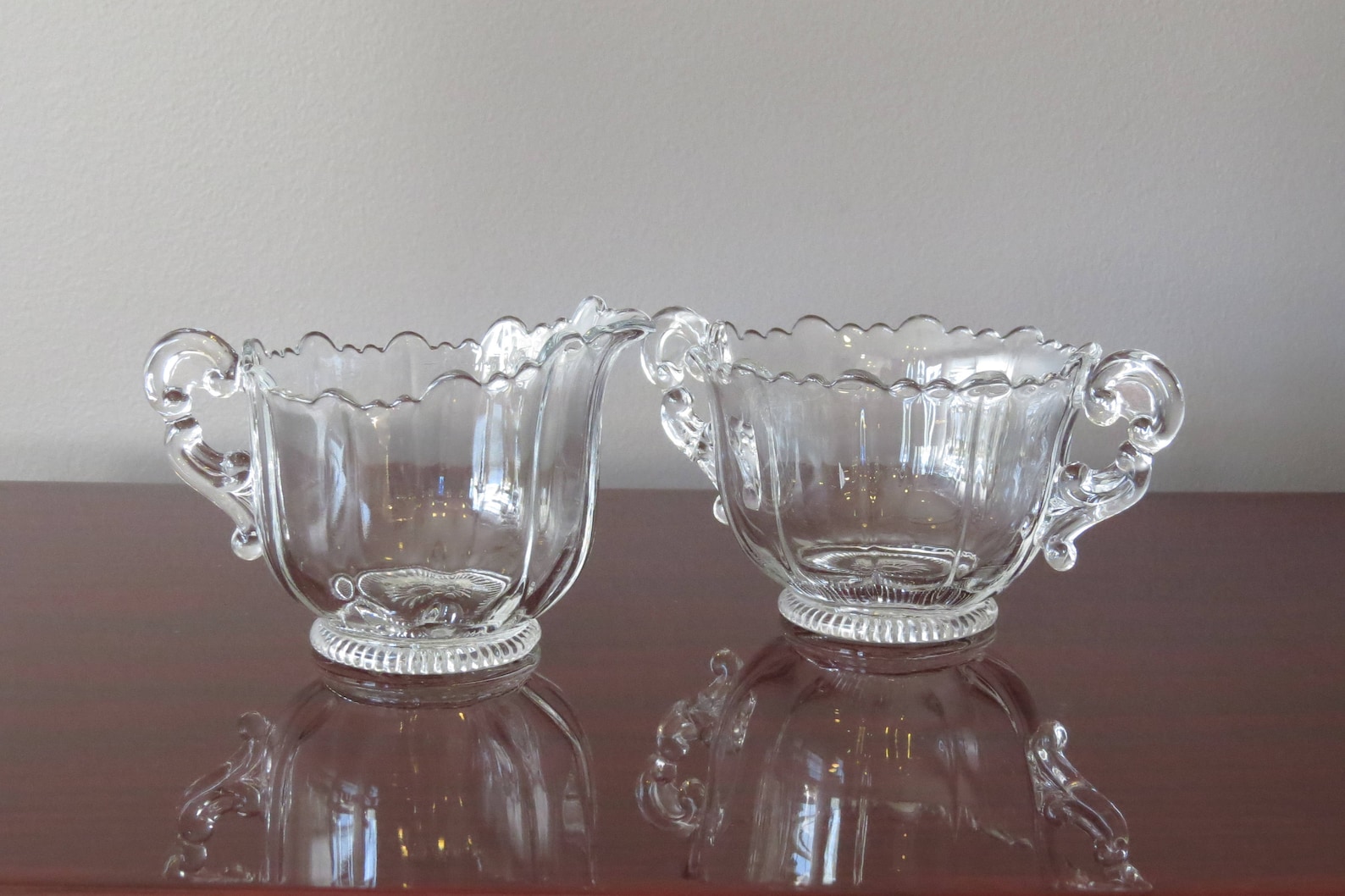 Vintage Cambridge Glass in the Martha Ribbed Pattern Footed - Etsy