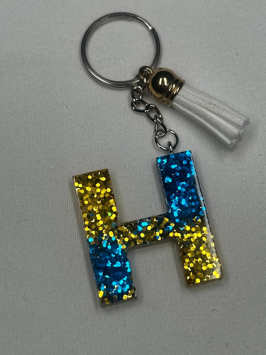 Alphabet Key Ring. Key Chain. - Etsy