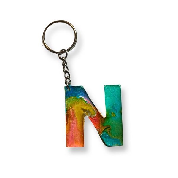 Letter N Keychain - Etsy