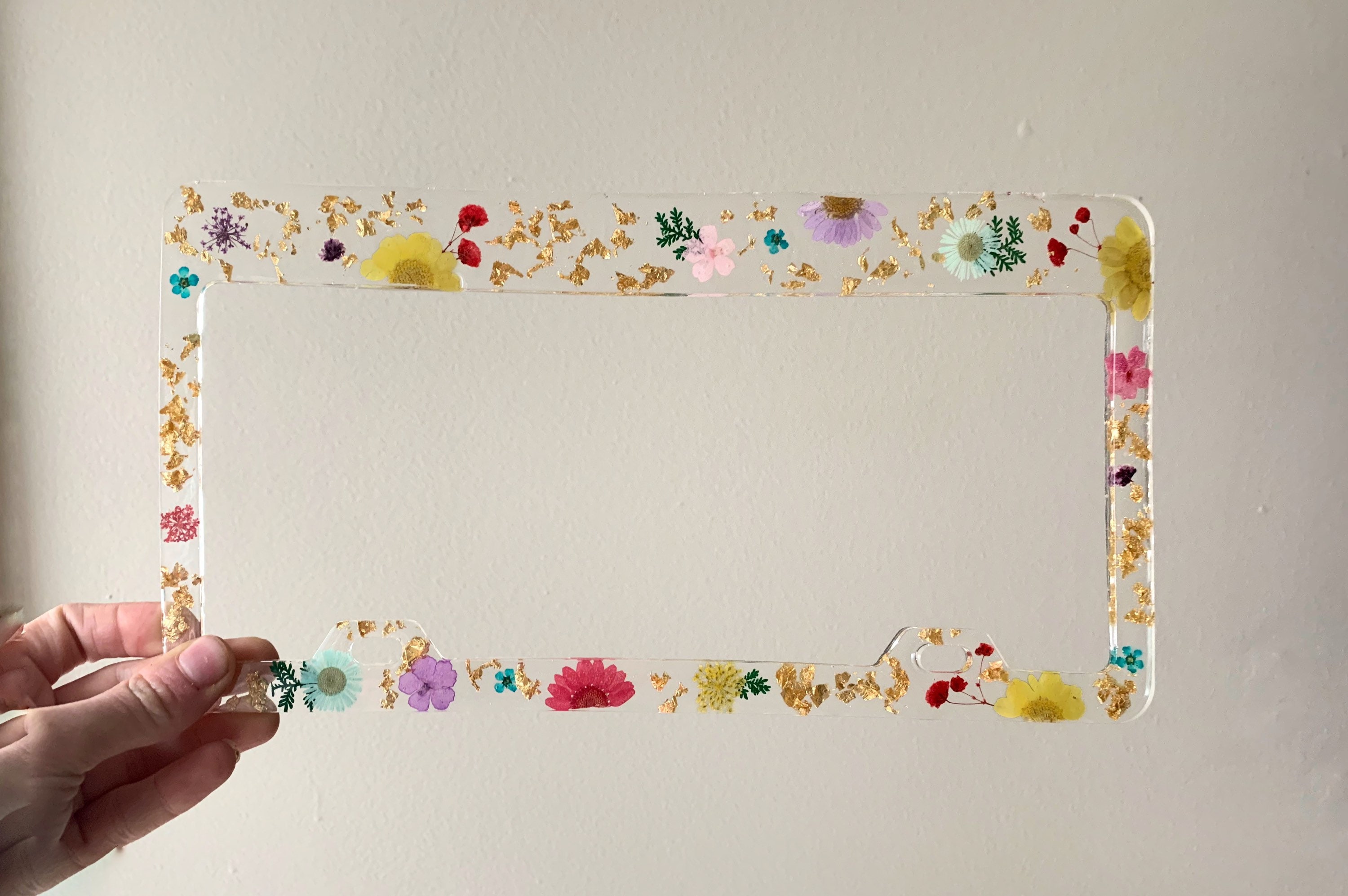 Floral License Plate Frames Custom License Plate Frames - Etsy