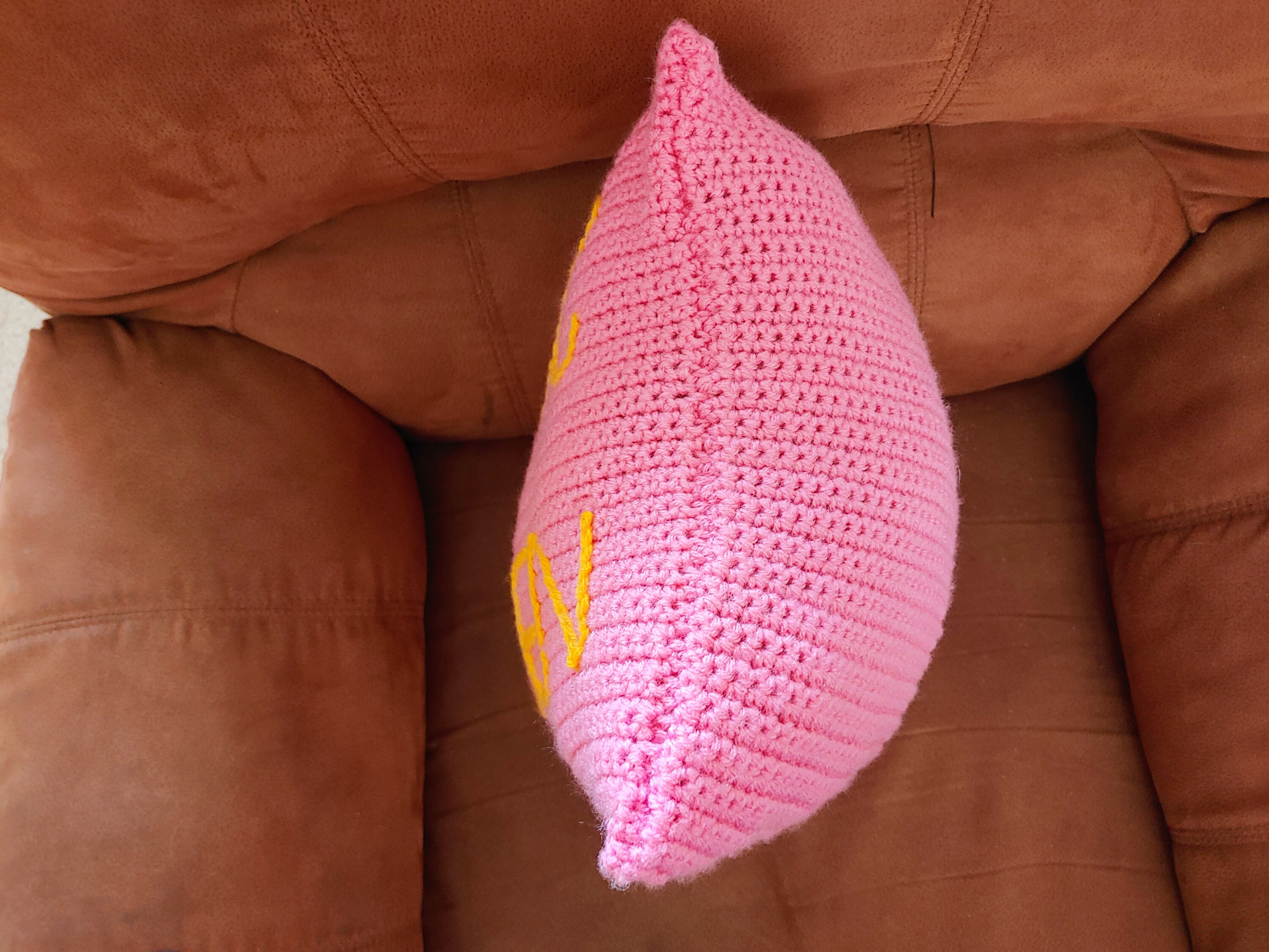 Golden Crochet Pillow / One Direction Pillow / Golden / - Etsy