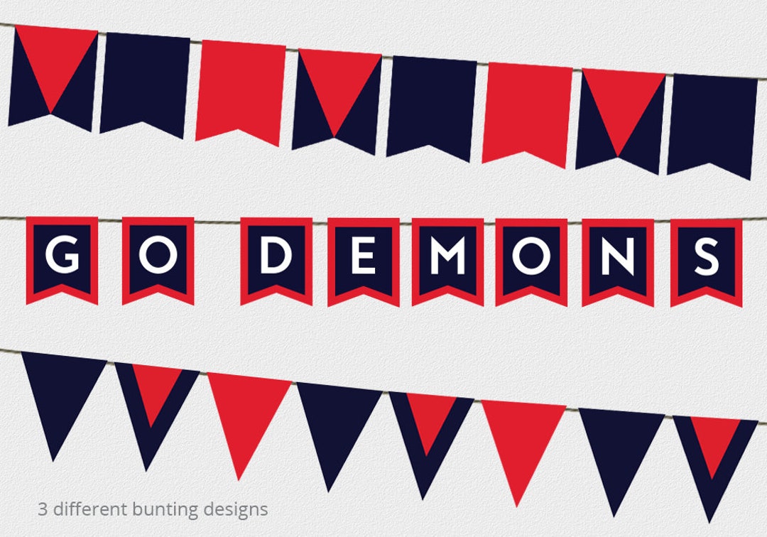 AFL Bunting Melbourne Demons Decorations AFL Grand Final Decorations ...