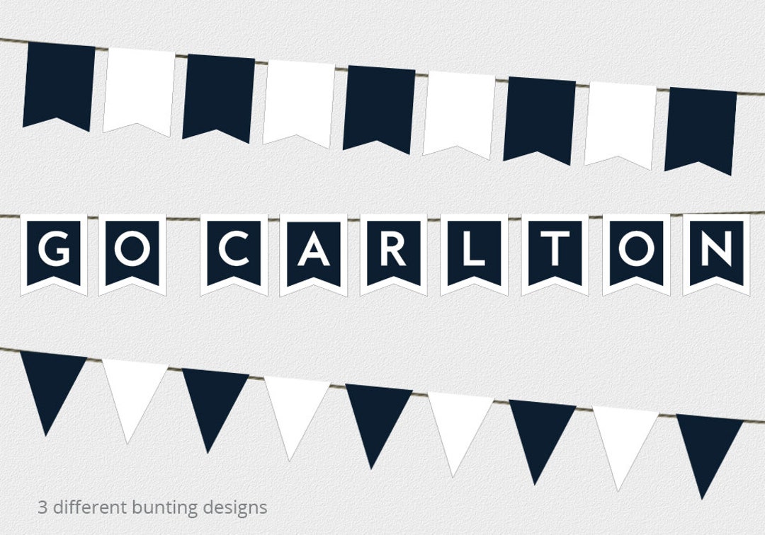 AFL Bunting Carlton Blues Decorations - AFL Grand Final Decorations ...