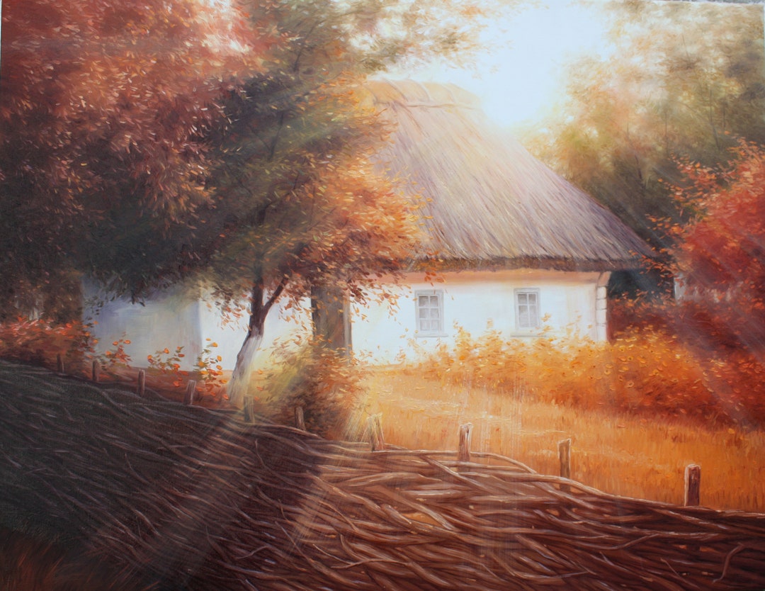 Daybreak, Nature Art, Original Oil Painting on Canvas, Happy Life ...