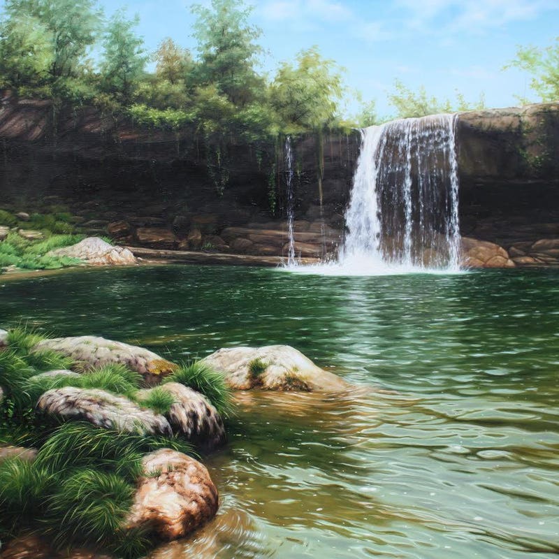 Waterfall Artwork - Etsy