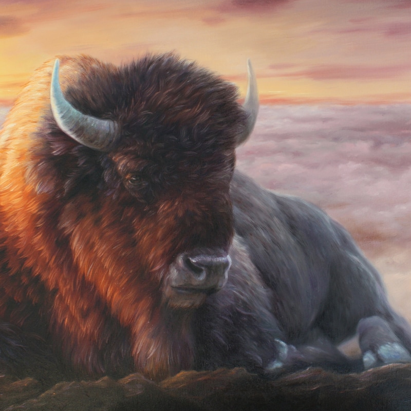 Bison Painting - Etsy