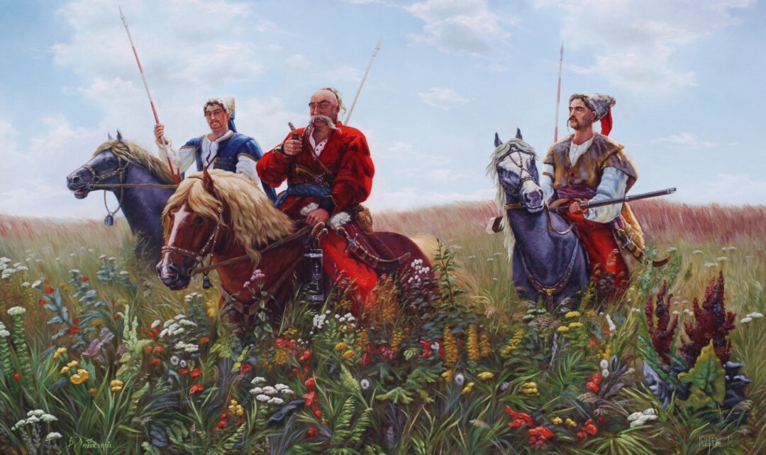 Cossack Oil Painting, Historical Painting, the Military Campaign of ...