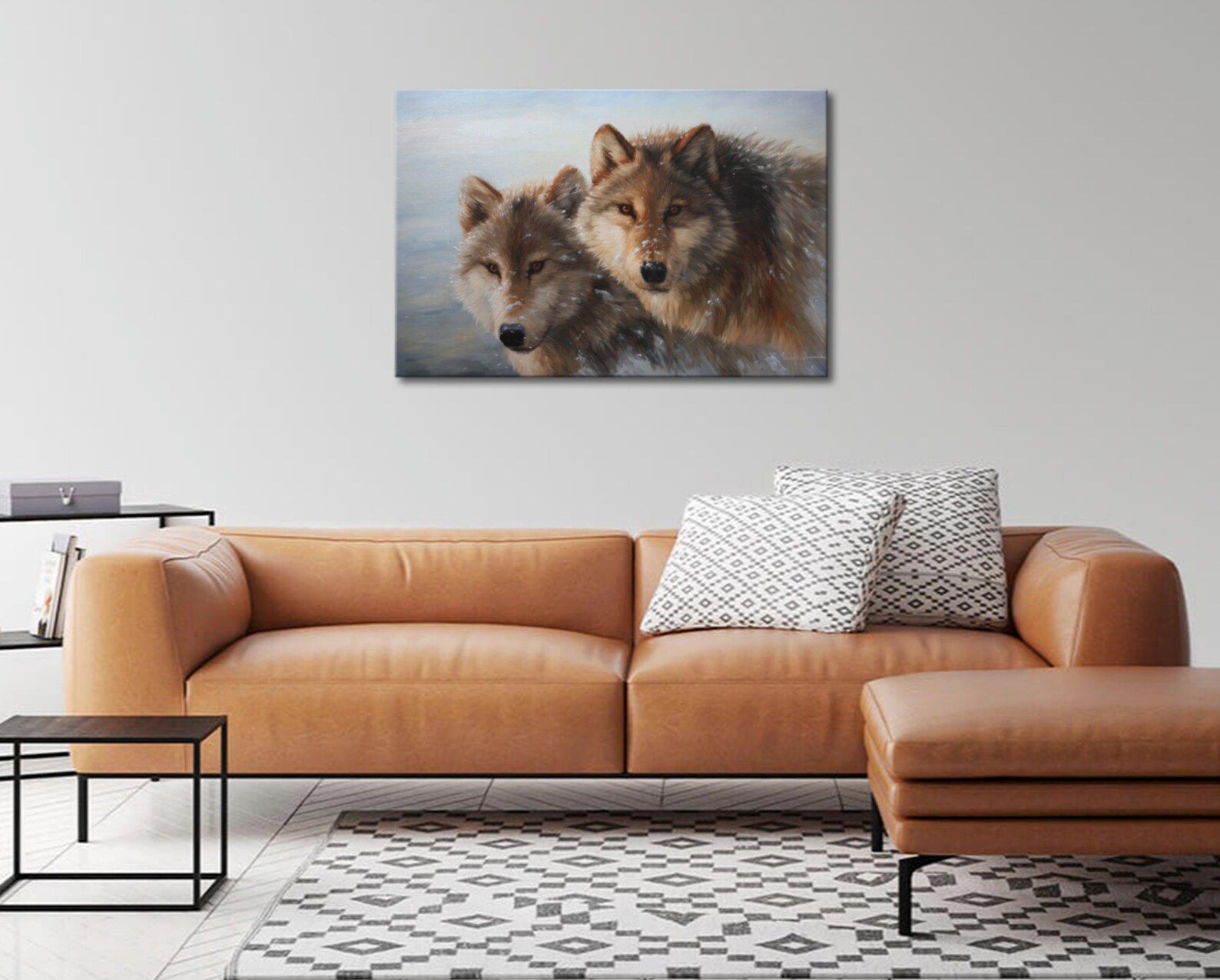 White Captivity Original Oil Painting Wolves and Winter - Etsy