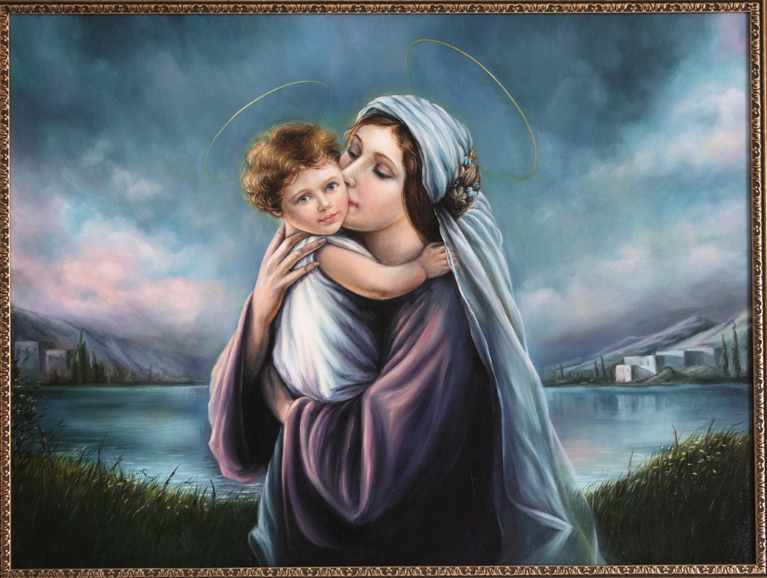 Mary of Nazareth, Religion Painting, Made to Order, Relism Art, Oil on ...