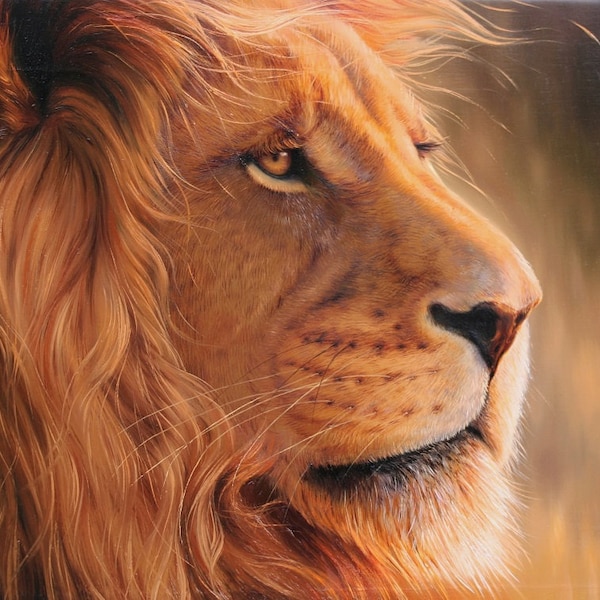 Lion Painting - Etsy