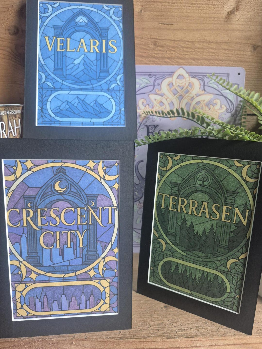 Set of 3 SJM Book Art Prints | Velaris, Terrasen & Crescent City ...
