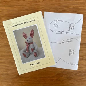 Sewing Pattern for Jointed Toy Bunny Rabbit - Full Size Paper Pattern ...