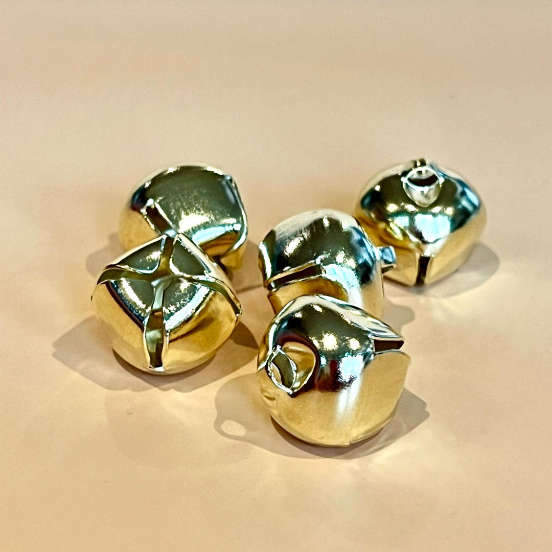 Gold Jingle Craft Bells, Cat Bells, Christmas Bells, Toy Bells 10mm ...