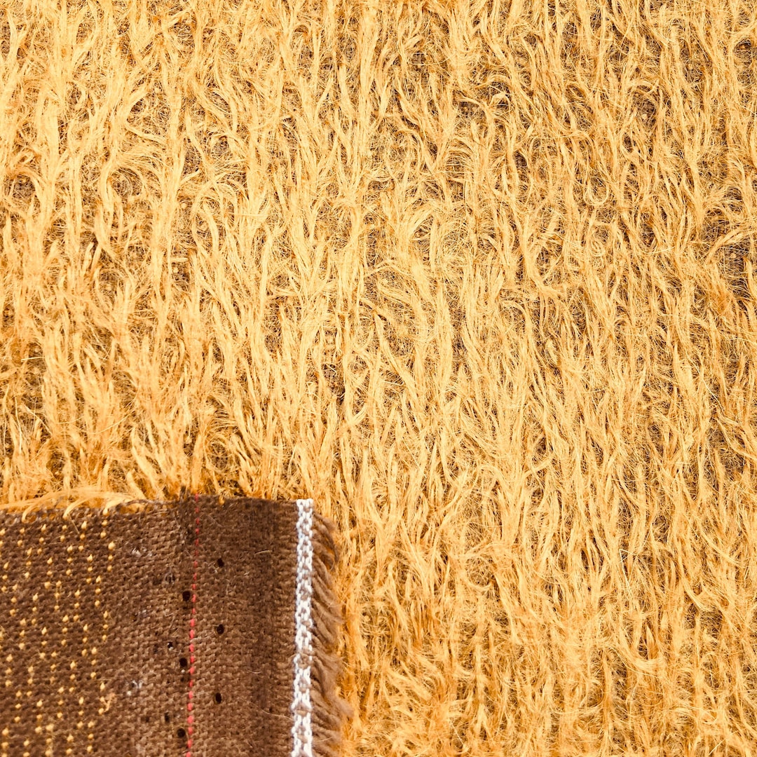 Mohair Teddy Bear Fabric Helmbold Rust on Brown 12mm Sparse for ...