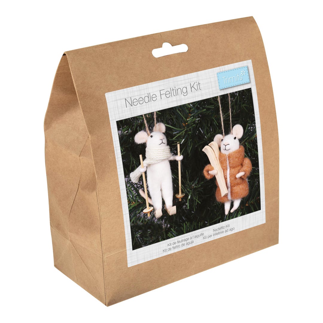 Needle Felting Mice Kits From Trimits Three Cute Mouse Designs With All ...
