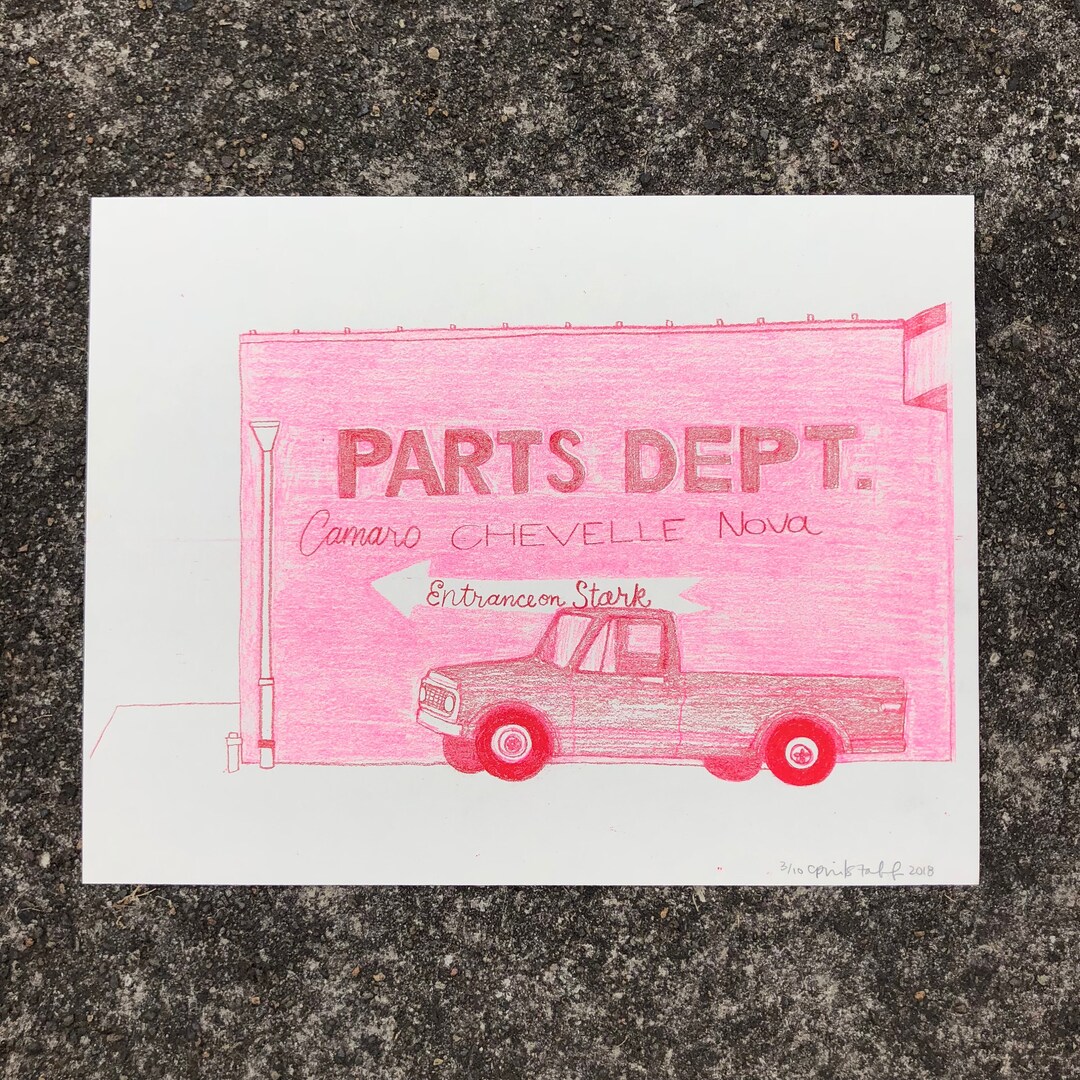 Parts Dept. Original Risograph Print - Etsy