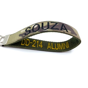 Personalized Key Chain, Military Key Chain, Key Fob, Wristlet, Military ...