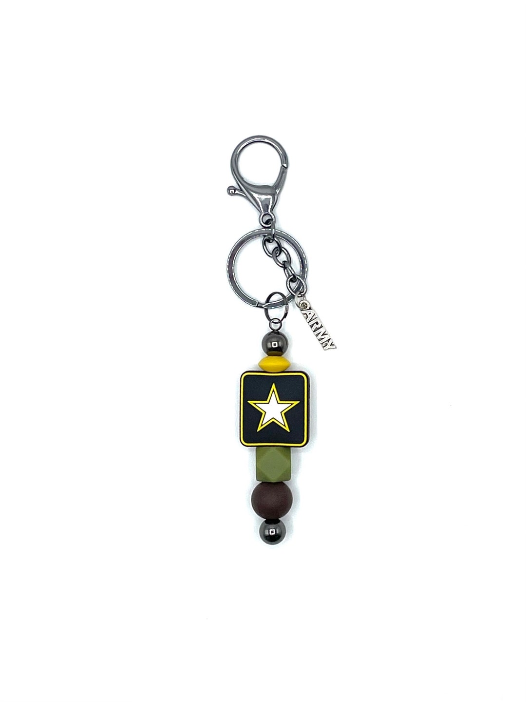 Beaded Key Chain | Military Key Chain | Silicone Beads | Army Keychain ...