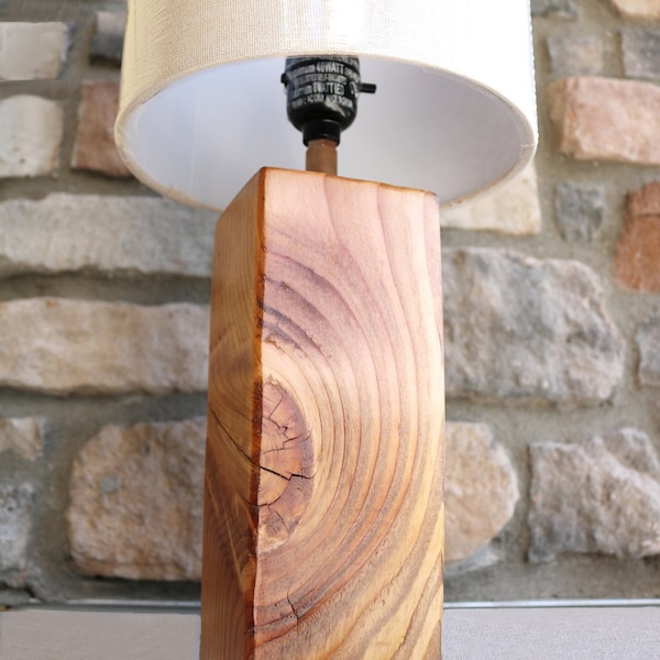 Rustic Table Lamp - Etsy